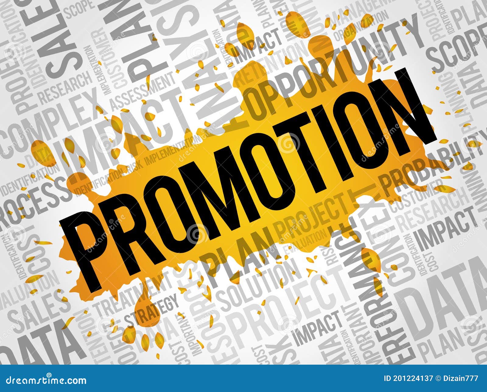 Promotion word cloud stock illustration. Illustration of brand - 201224137
