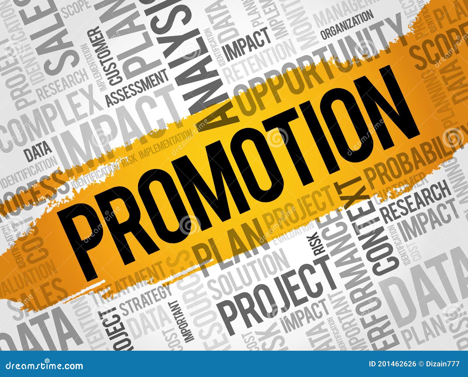 PROMOTION word cloud stock illustration. Illustration of merchandise ...