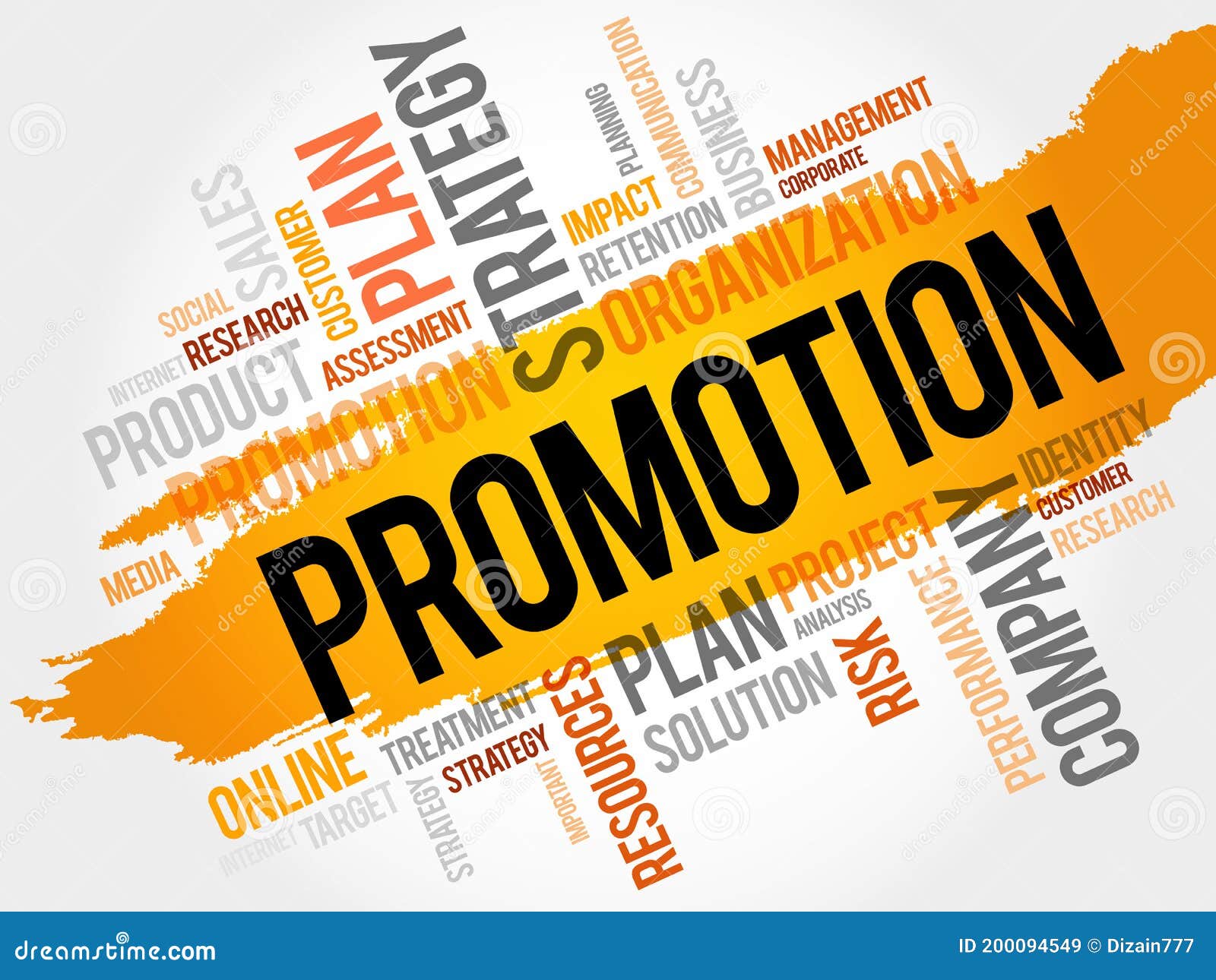 PROMOTION word cloud stock illustration. Illustration of merchandise ...