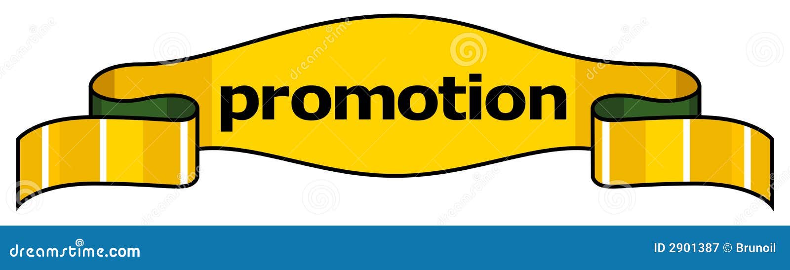 Promotion Yellow Title Ribbon Stock Illustration - Illustration of ...