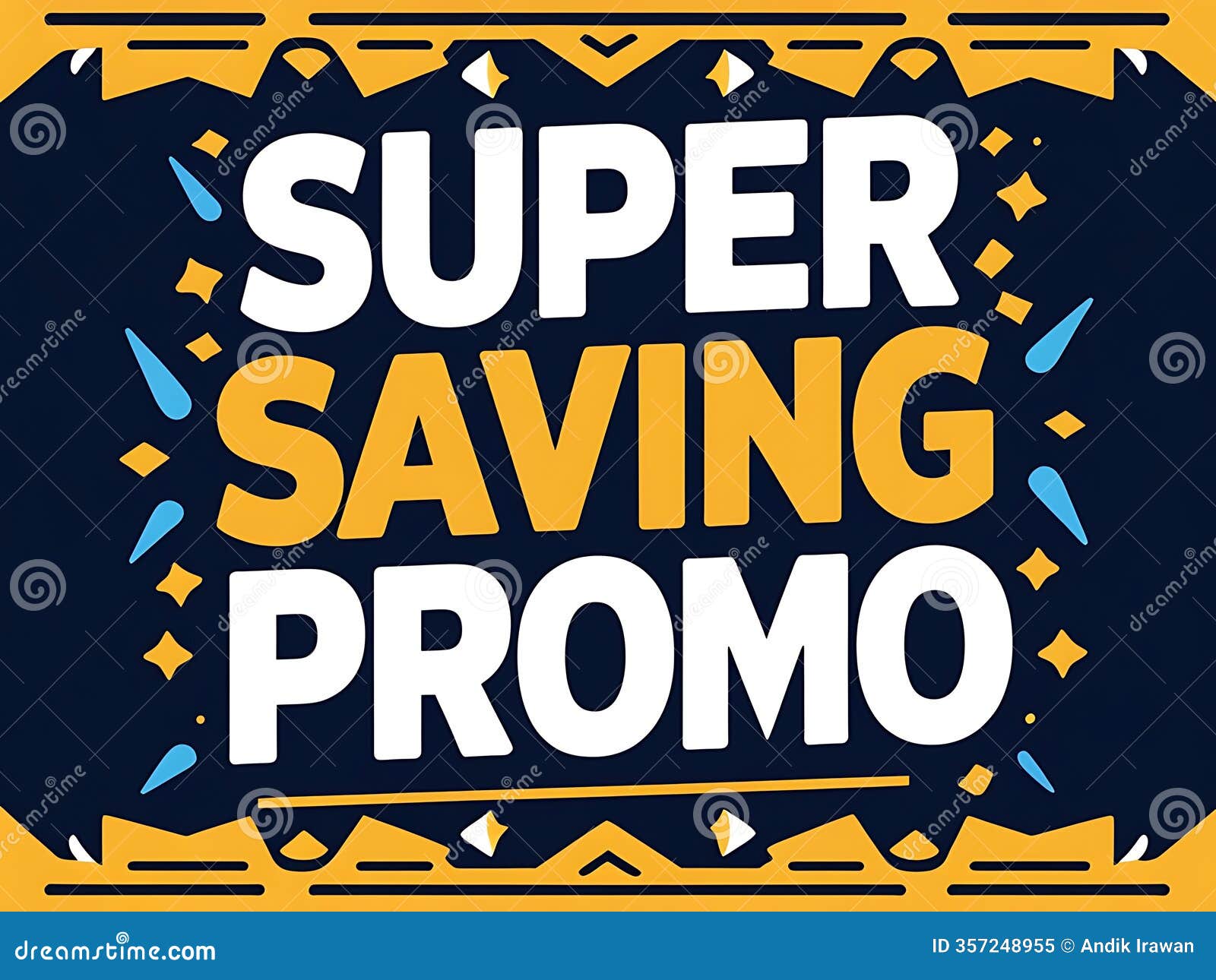 Super Saving Promo Advertisement Graphic Design Stock Illustration ...