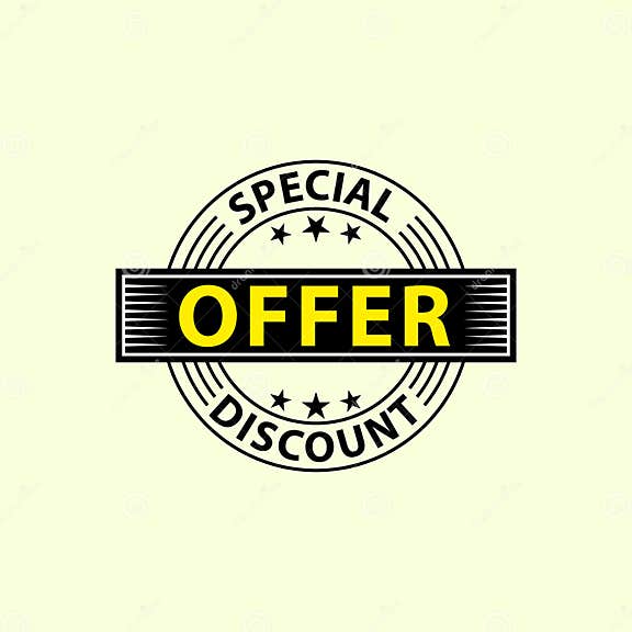 Promotional Offer and Discount Batch Design Stock Vector - Illustration ...