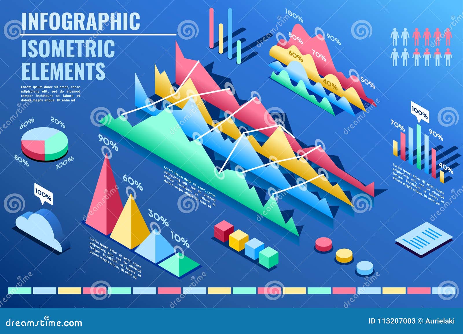 Promotional Statistic Percentage Rise Presentation Stock Vector ...