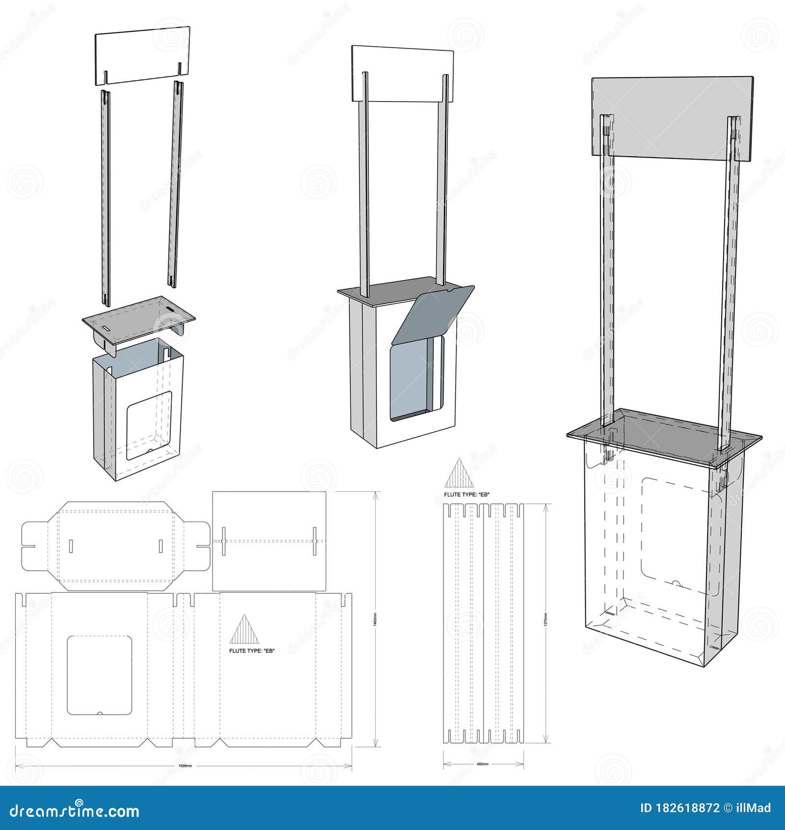 Promotional Table Talker Isolated On White Background, Mockup Template ...