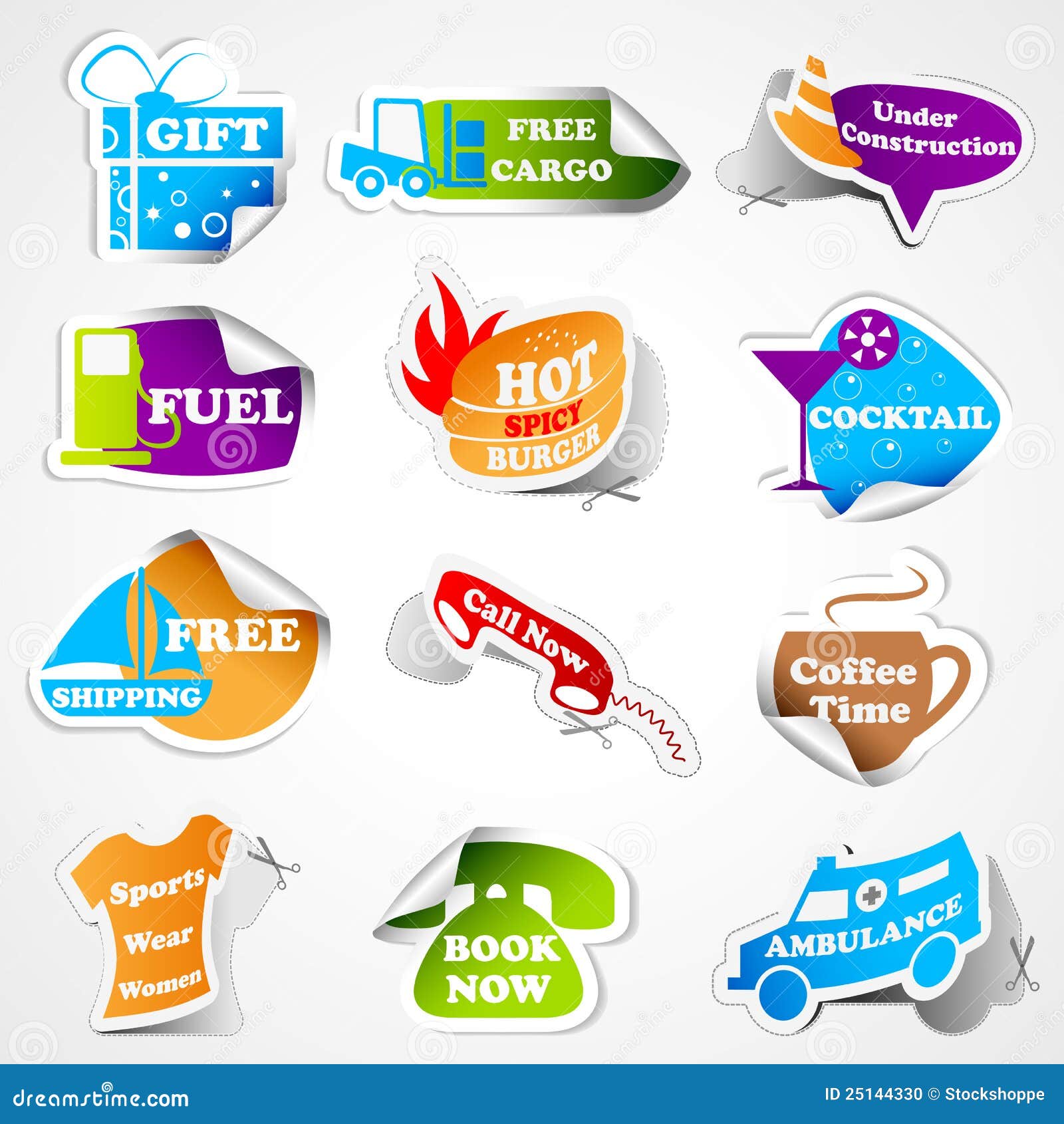 Promotional Tag Sticker stock vector. Illustration of background - 25144330