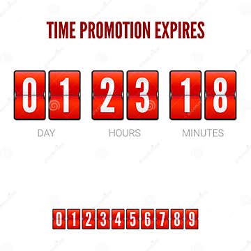 Promotions Expires, Analog Flip Clock Timer. Template of Flip Countdown ...