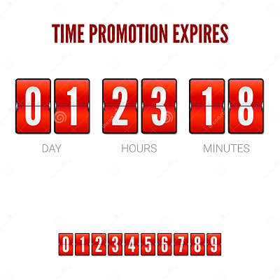 Promotions Expires, Analog Flip Clock Timer. Template of Flip Countdown ...
