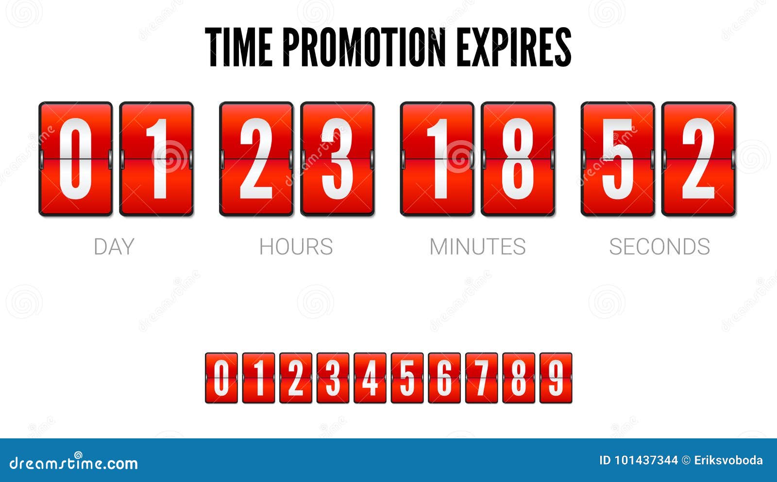 Promotions Expires, Analog Flip Clock Timer. Stock Vector ... Promotions Expires, Analog Flip Clock Timer. Stock Vector ...