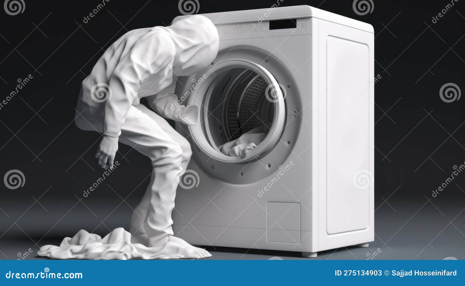 3d Human Figure with Dryer stock illustration. Illustration of design ...
