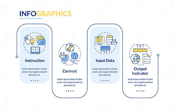 Prompt Key Elements Blue Rectangle Infographic Template Stock Vector ...