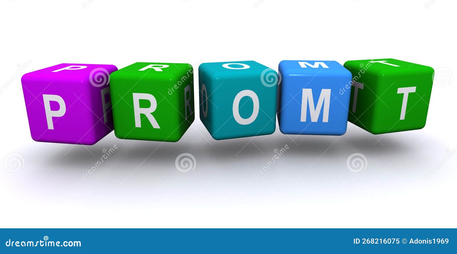 Promt word block on white stock illustration. Illustration of expert ...