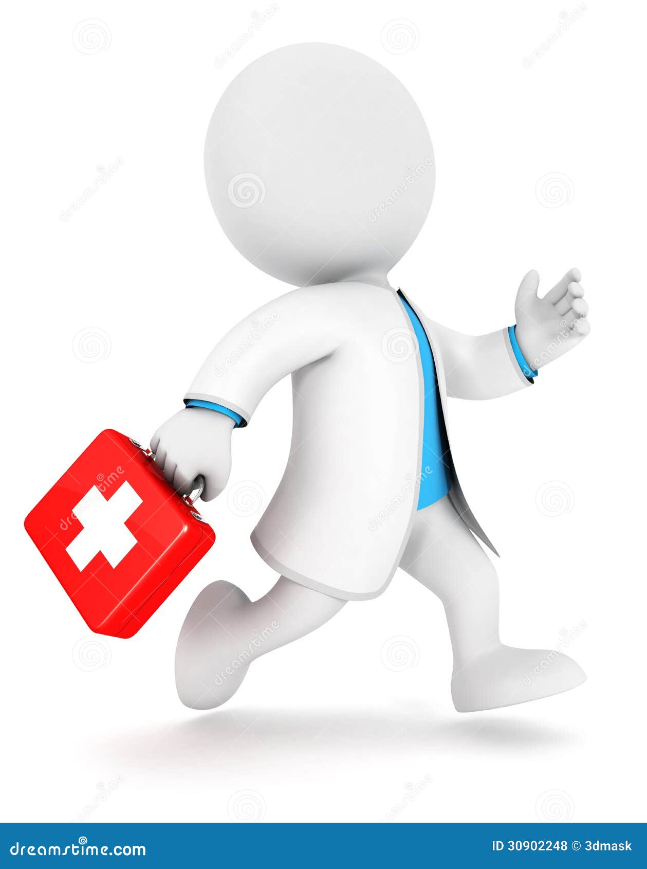 Pronto Soccorso Della Gente Bianca 3d Illustrazione di Stock ...