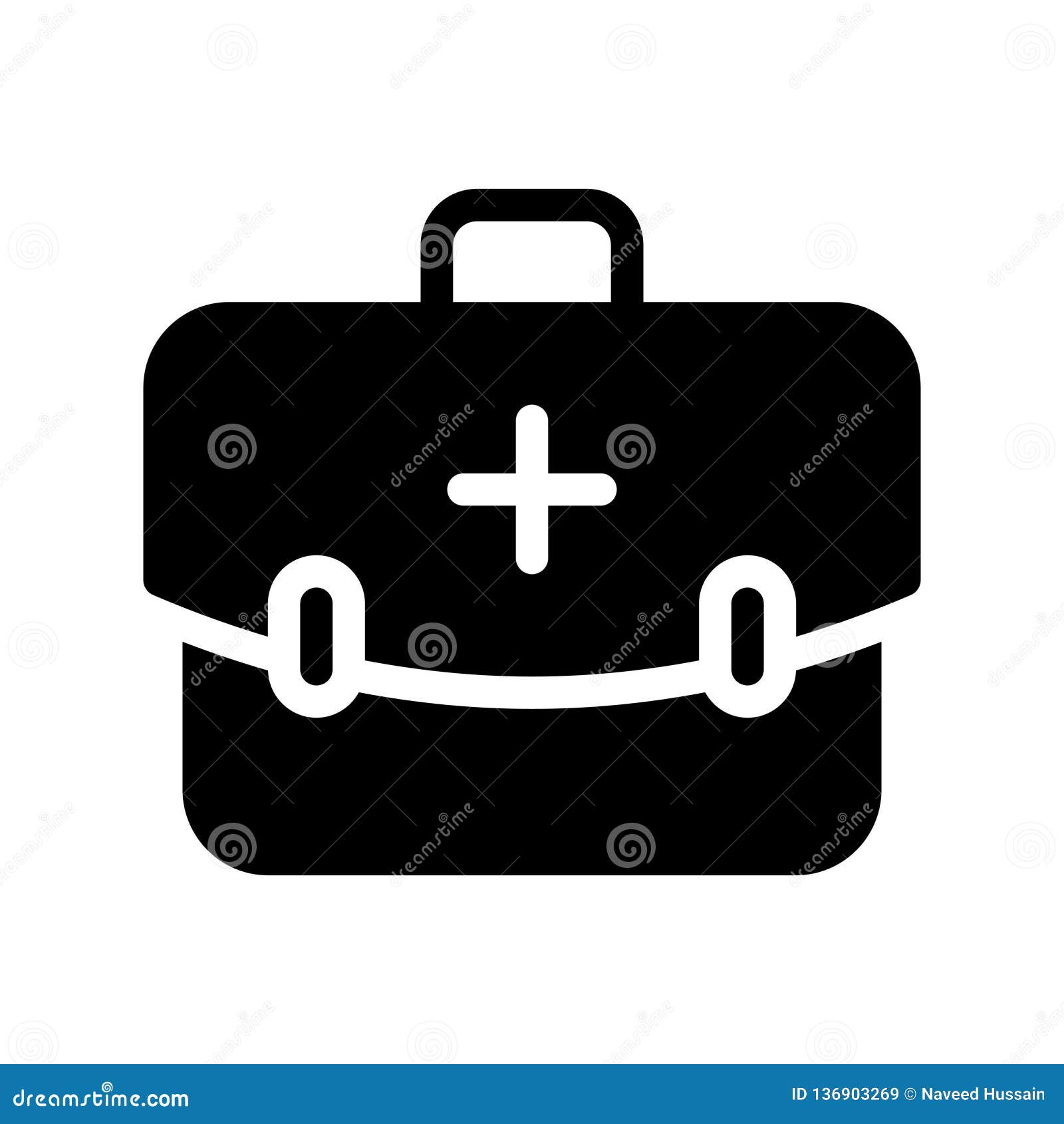 Pronto Soccorso Kit Glyph Vector Icon Illustrazione di Stock ...