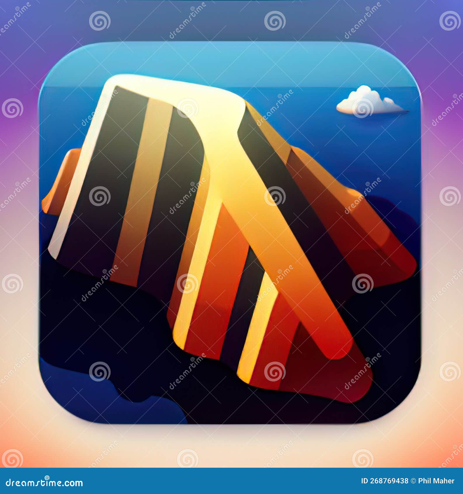 Pronunciation Software App Icon. Generative AI. Stock Illustration ...