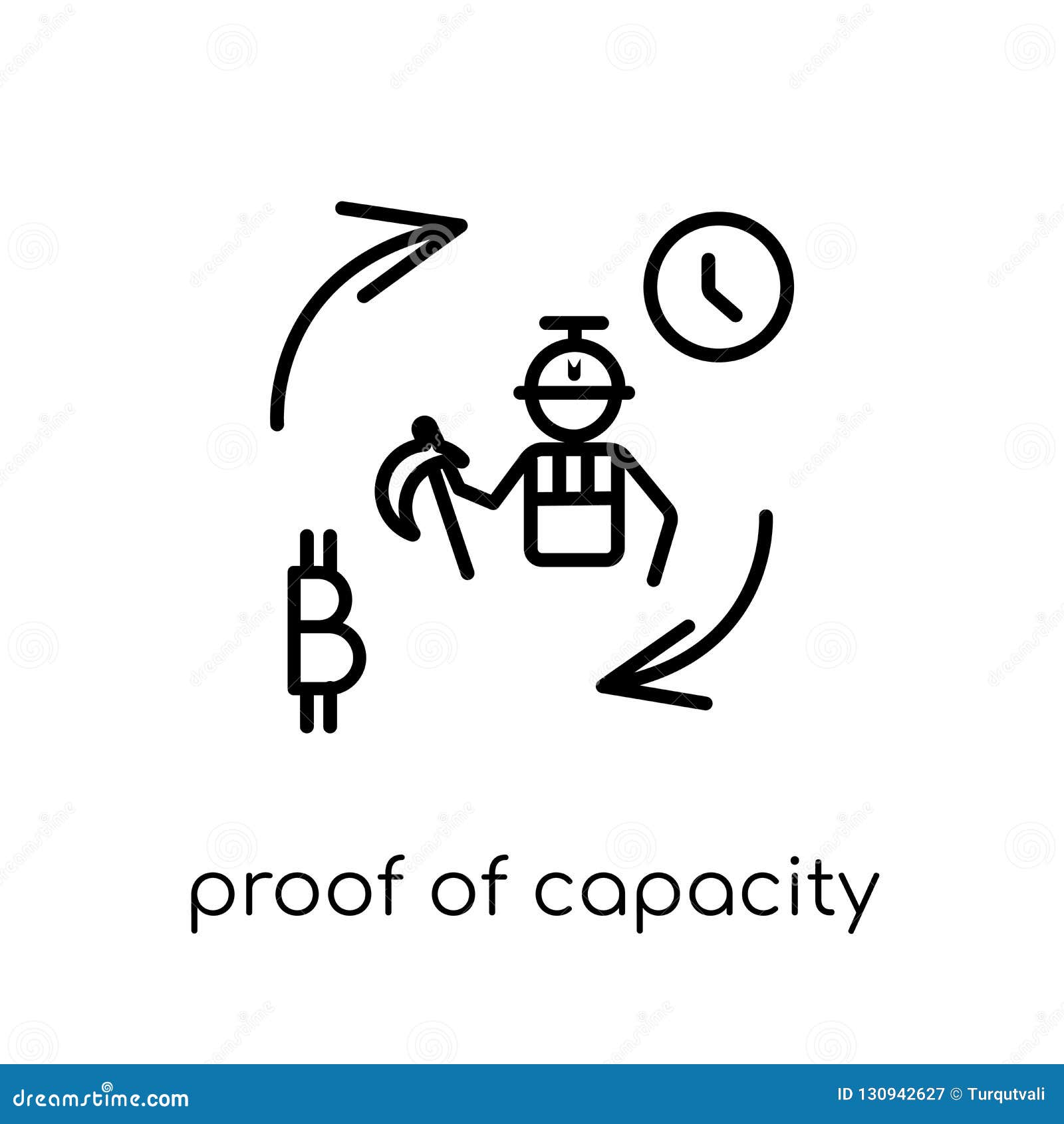 Proof Of Capacity Vector Icon On White Background. Flat Vector Proof Of ...