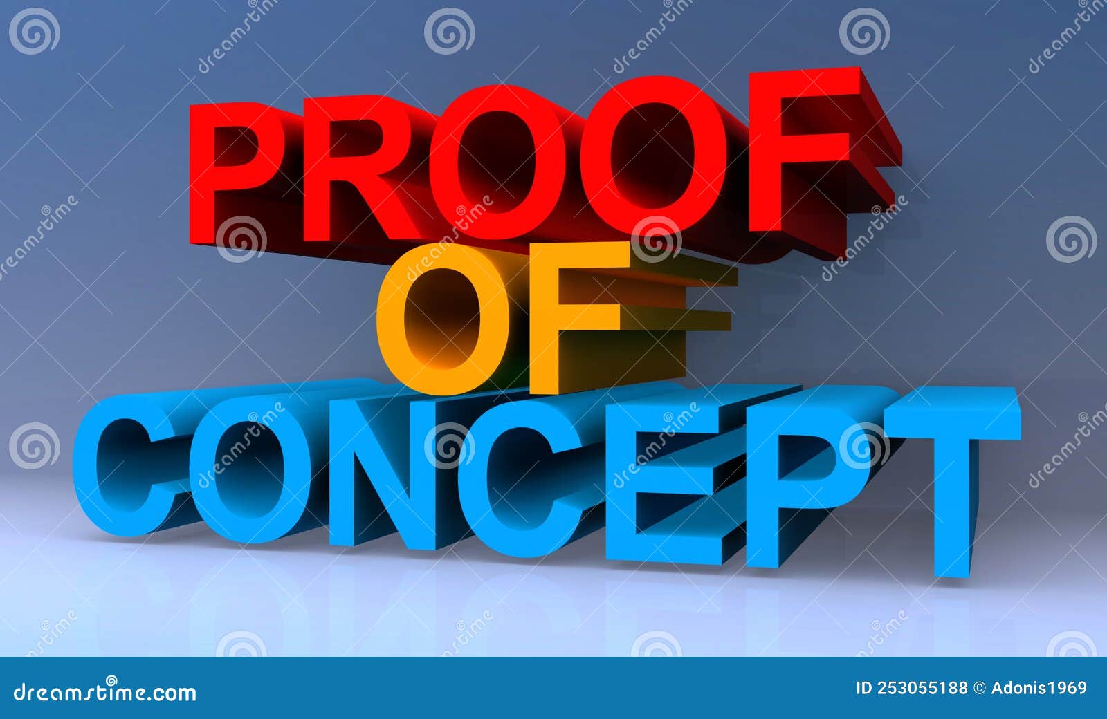 Proof of concept on blue stock illustration. Illustration of idiom ...