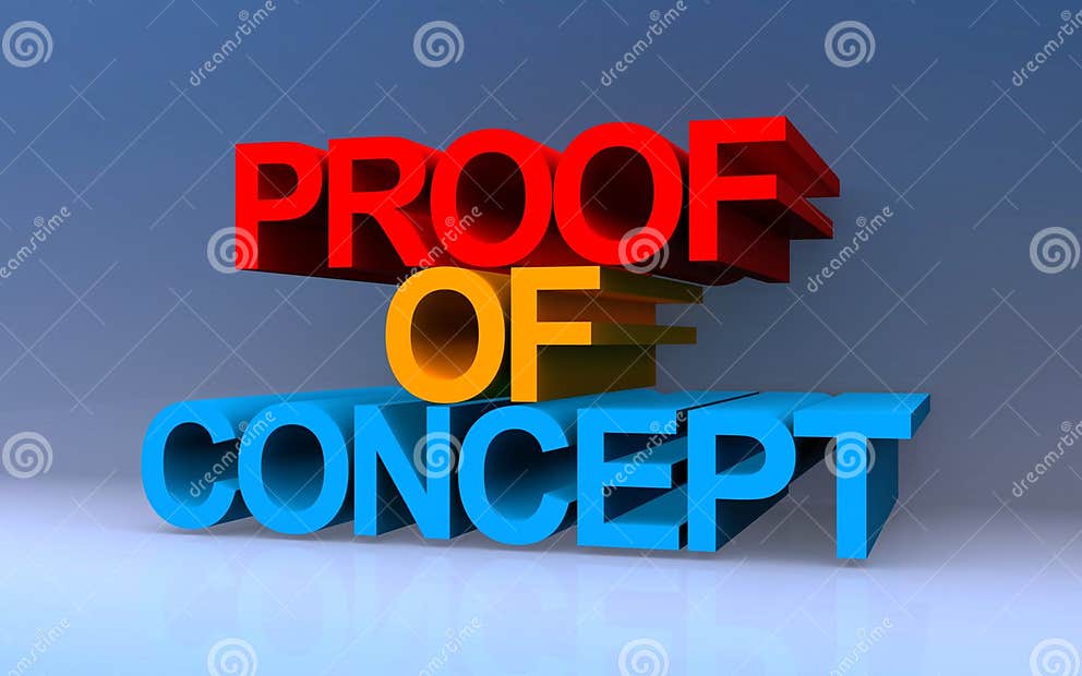 Proof of concept on blue stock illustration. Illustration of efficiency ...