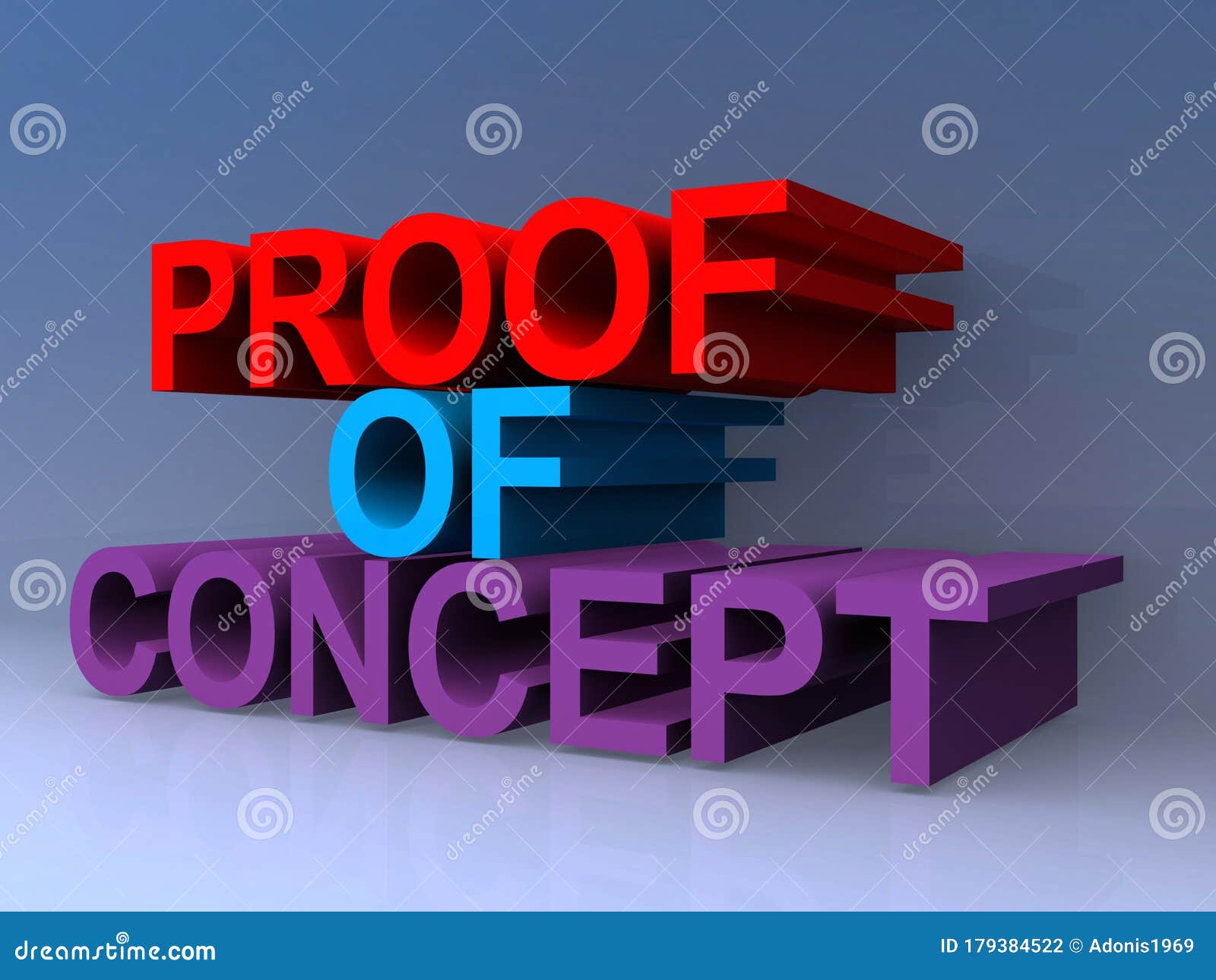 POC, Proof Of Concept. Concept With Keywords, Letters, And Icons. Flat ...