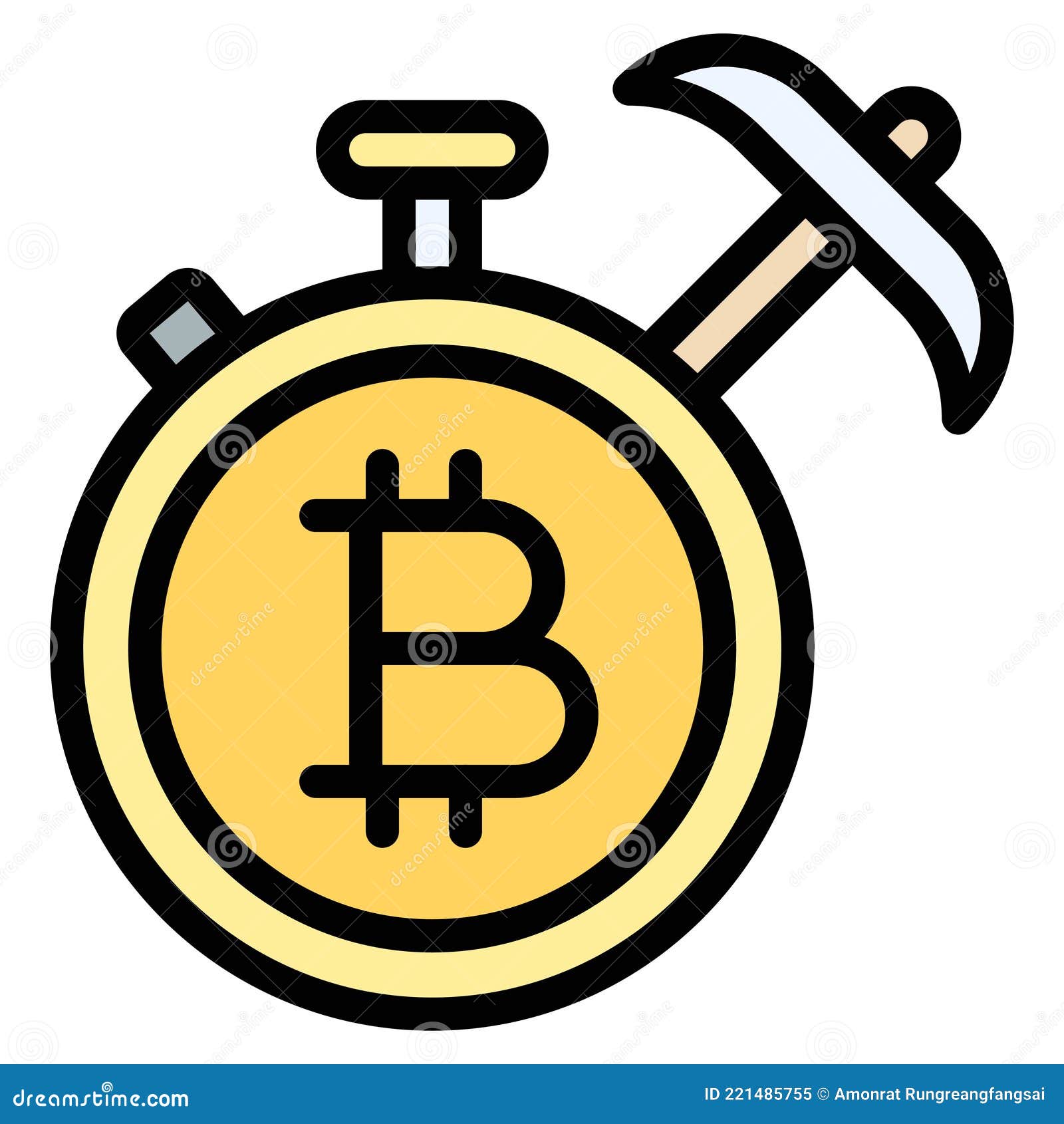 Proof of Elapsed Time Icon, Cryptocurrency Related Vector Stock Vector ...