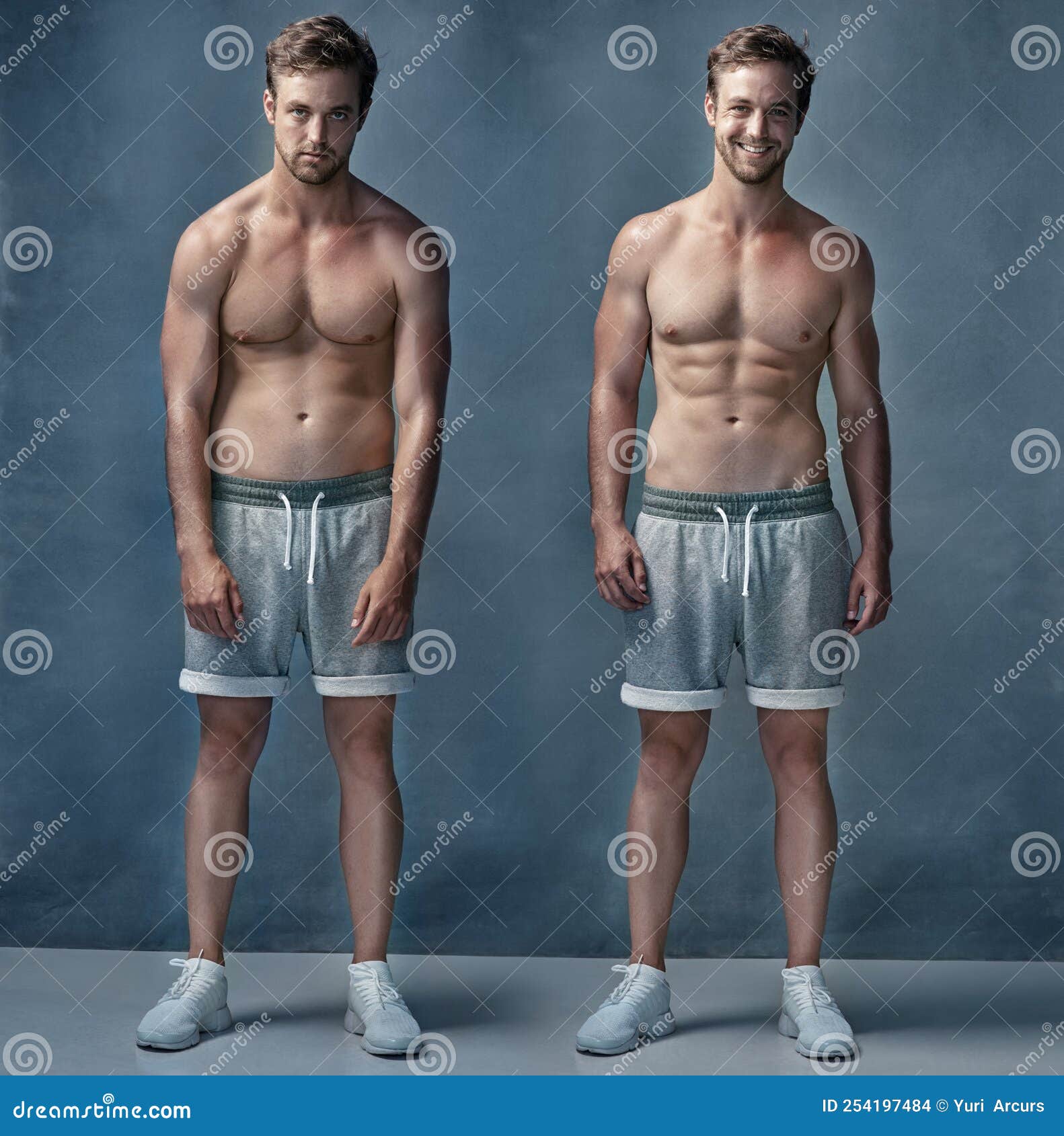 The Proof is in the Posture. Portrait of a Muscular Young Man ...