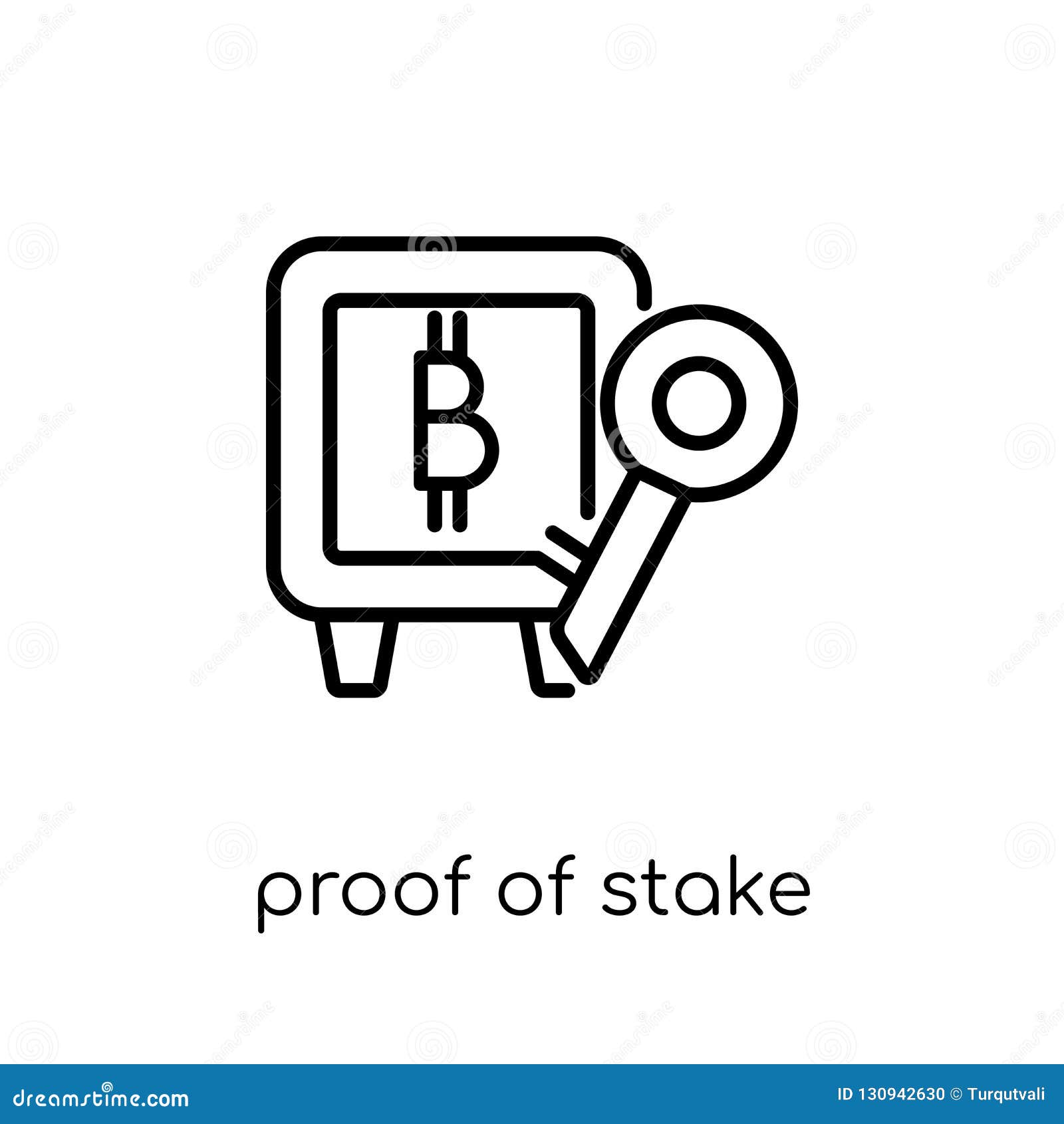 Proof of Stake Icon. Trendy Modern Flat Linear Vector Proof of S Stock ...