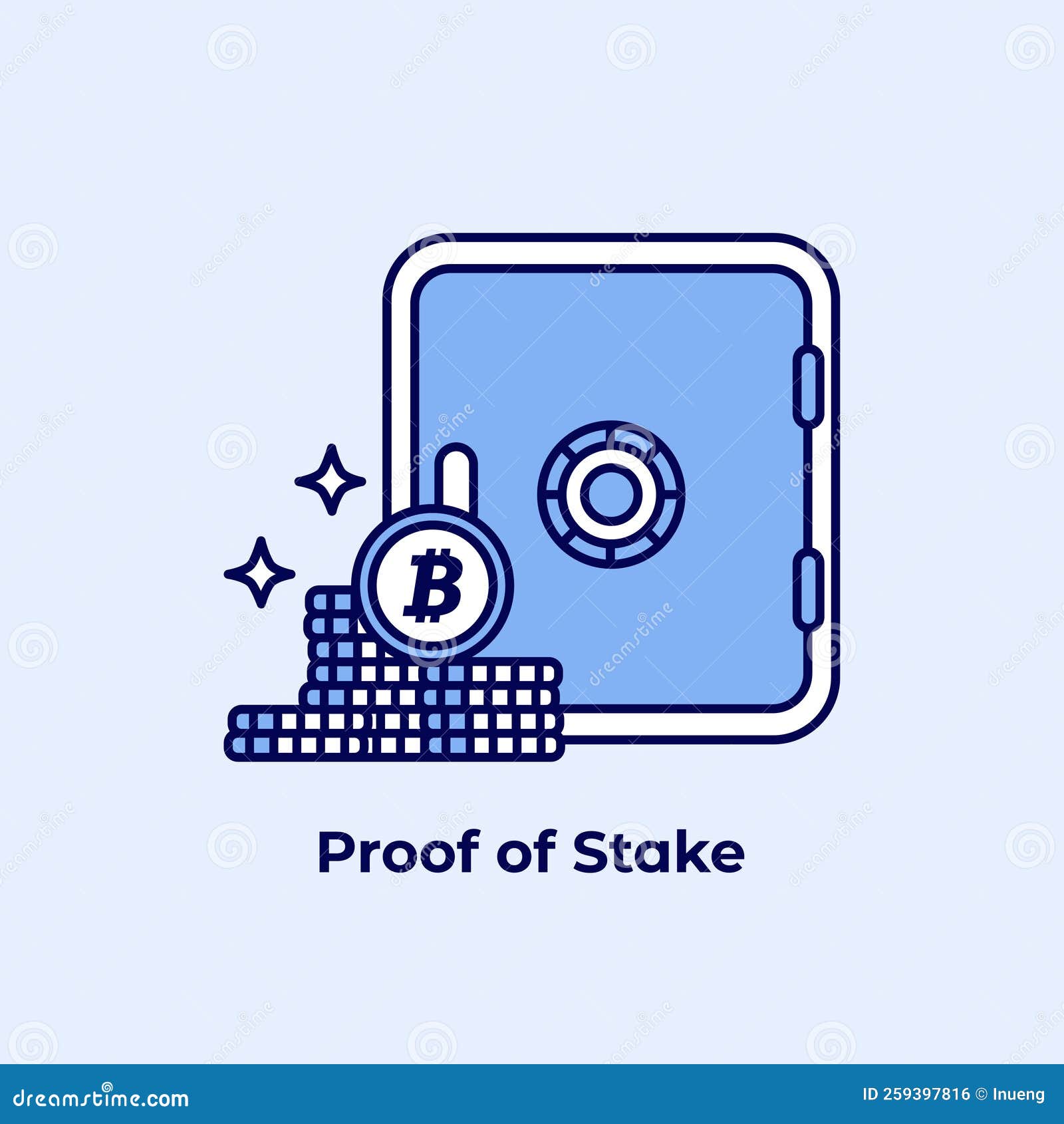 Proof of Stake POS Icon. Crypto Staking Concept Stock Vector ...