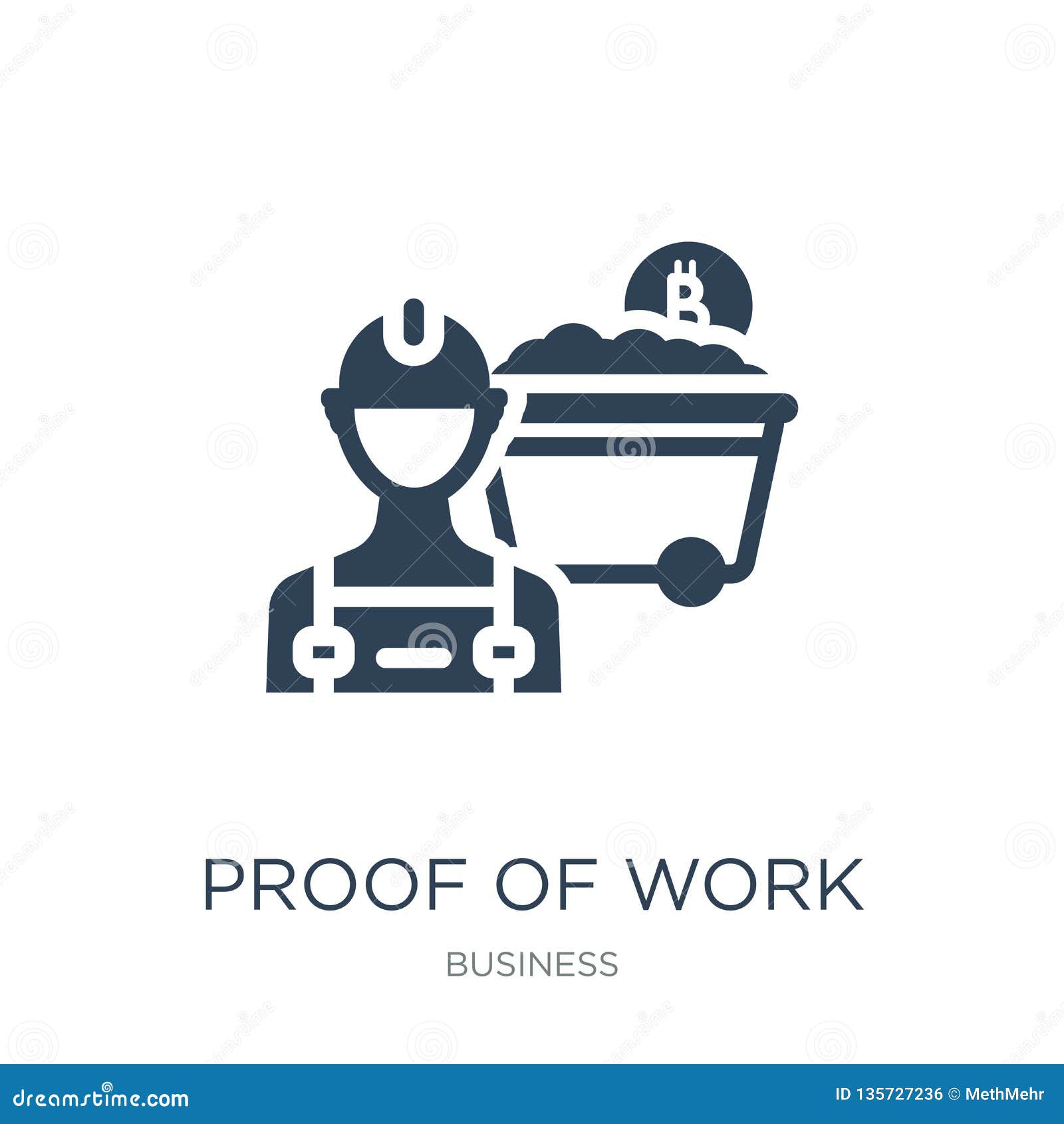 Proof of Work Icon in Trendy Design Style. Proof of Work Icon Isolated ...