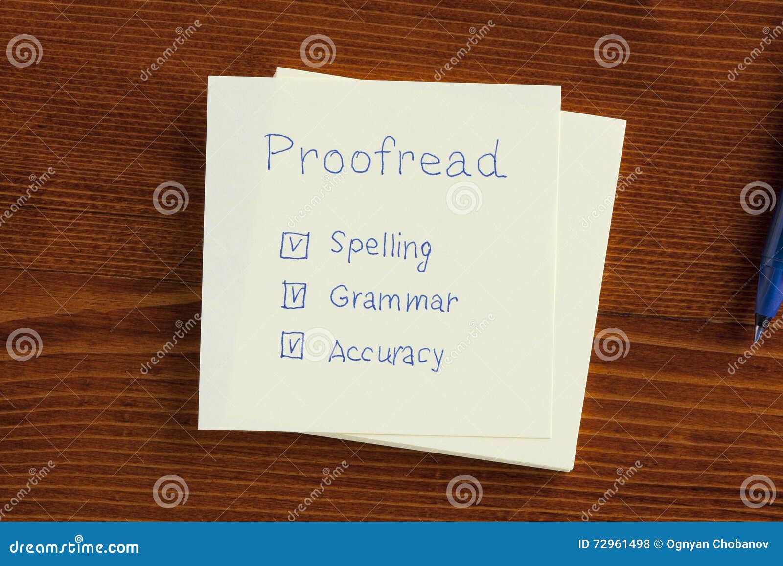 Proofread Written on a Note Stock Photo - Image of consultant, accuracy ...