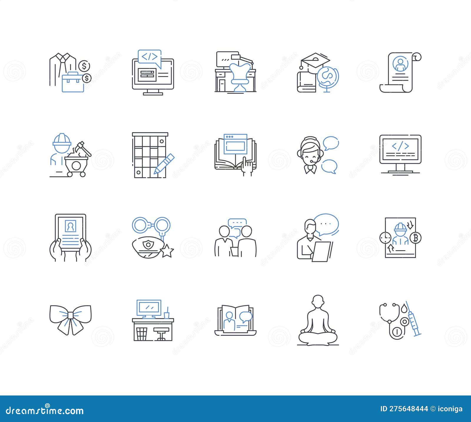 Proofreader Line Icons Collection. Accuracy, Revision, Editing, Clarity ...