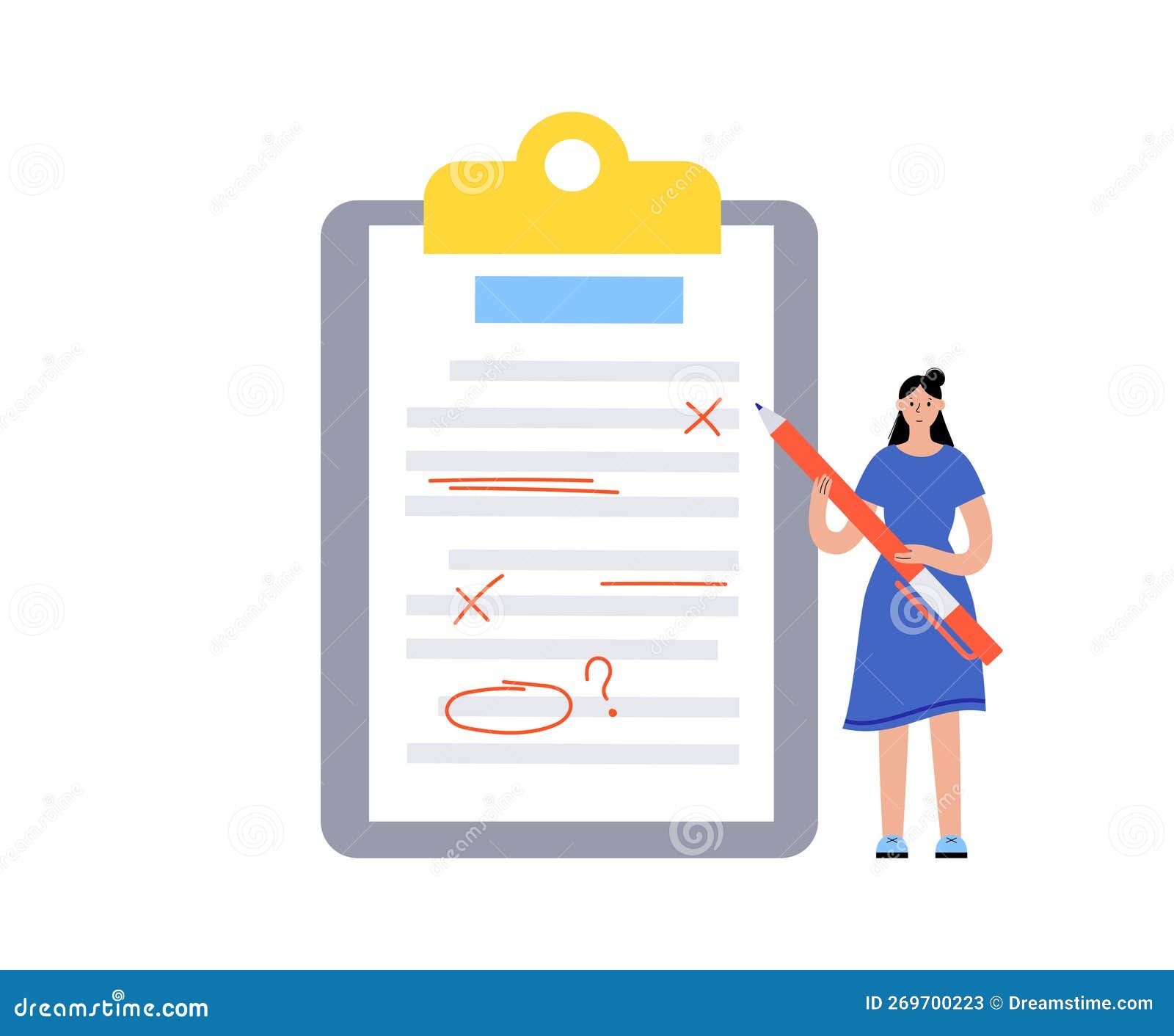 Proofreading Cartoon Character Stock Vector - Illustration of search ...