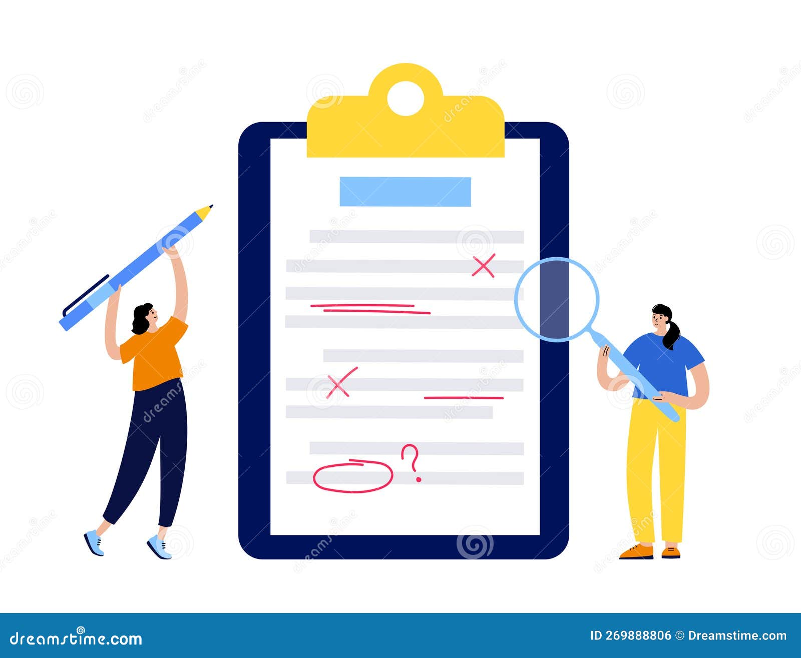 Proofreading Cartoon Character Stock Vector - Illustration of error ...