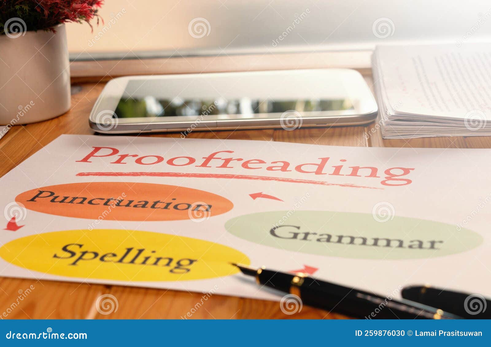 Proofreading Information Sheet Stock Photo - Image of essay, proof ...