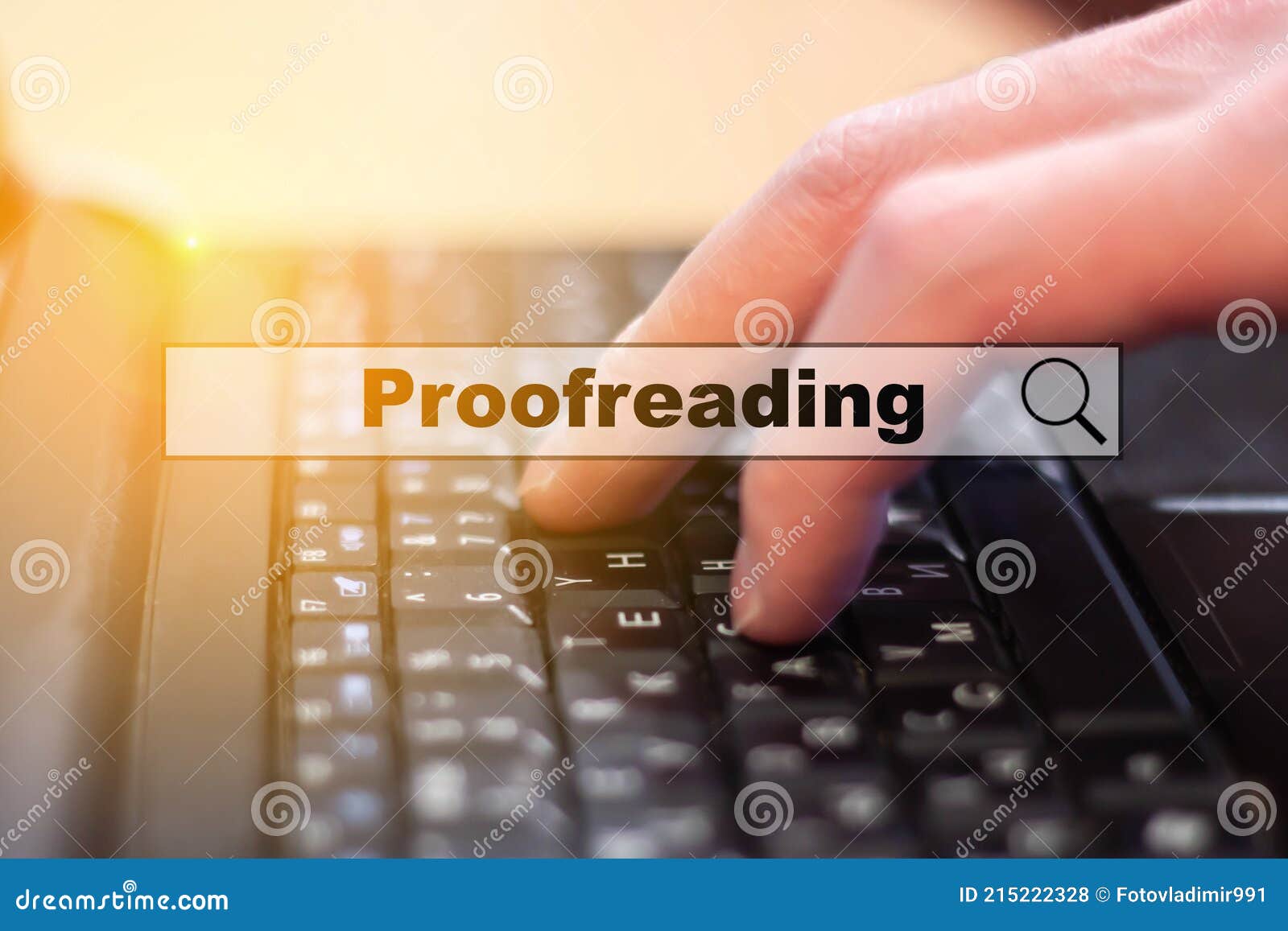 Proofreading Office Worker Examines on the Computer Stock Photo - Image ...