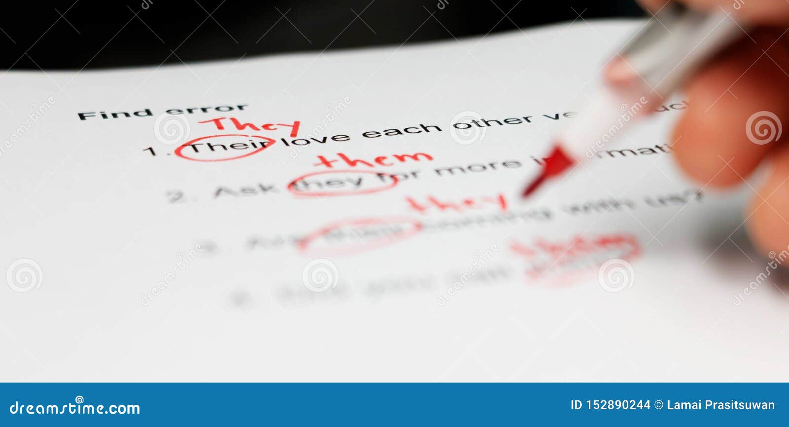 Proofreading Paper on Table Stock Photo - Image of proofreading, edit ...