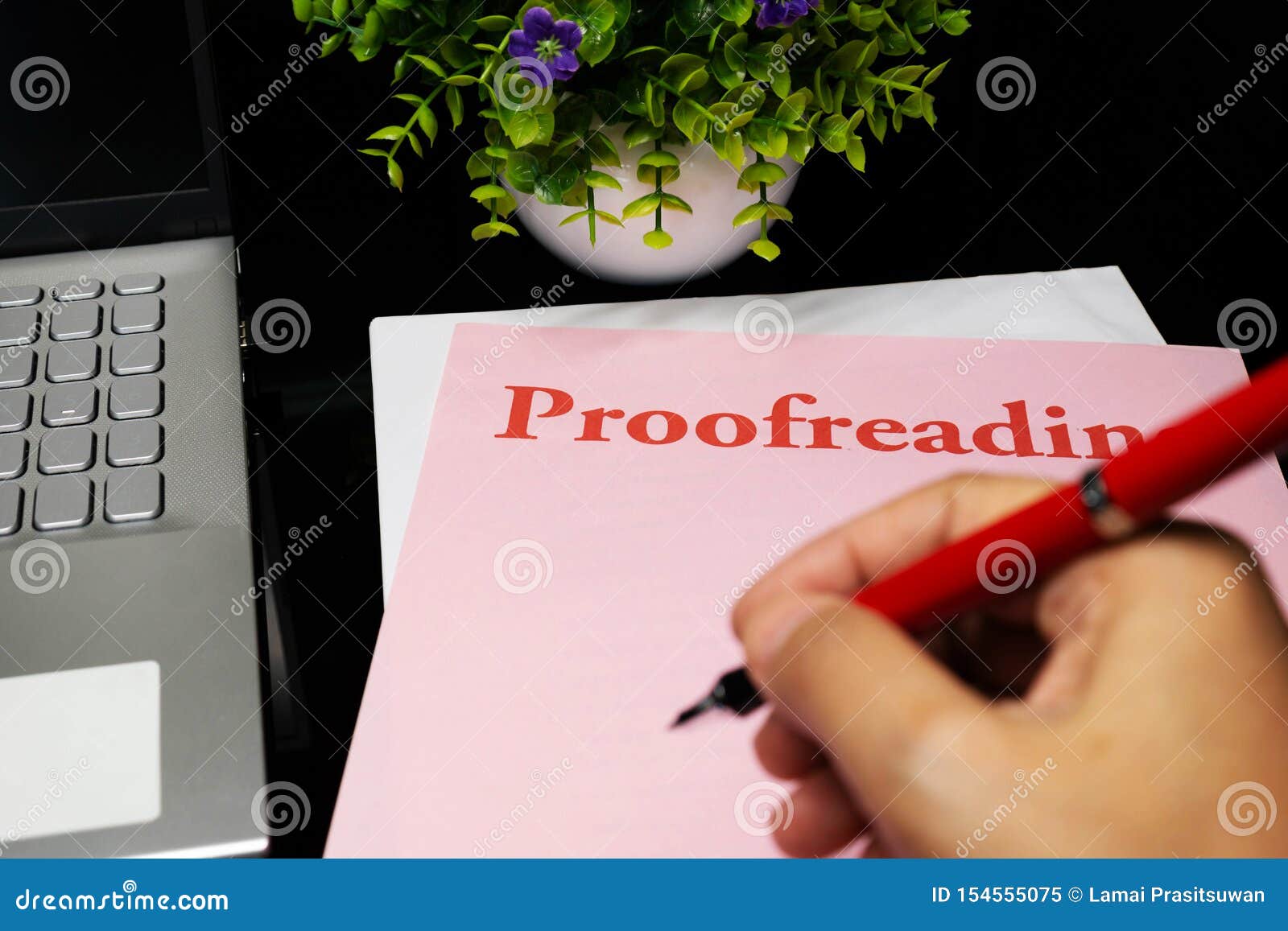 Proofreading Sheet on Table Stock Image - Image of edit, proofreading ...