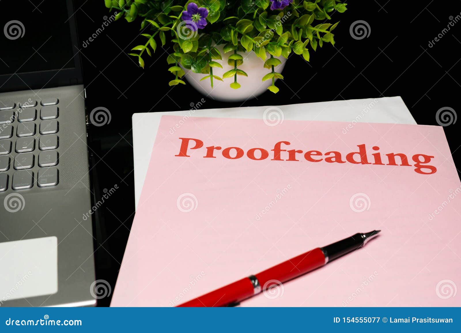 Proofreading Sheet on Table Stock Image - Image of assignment, office ...