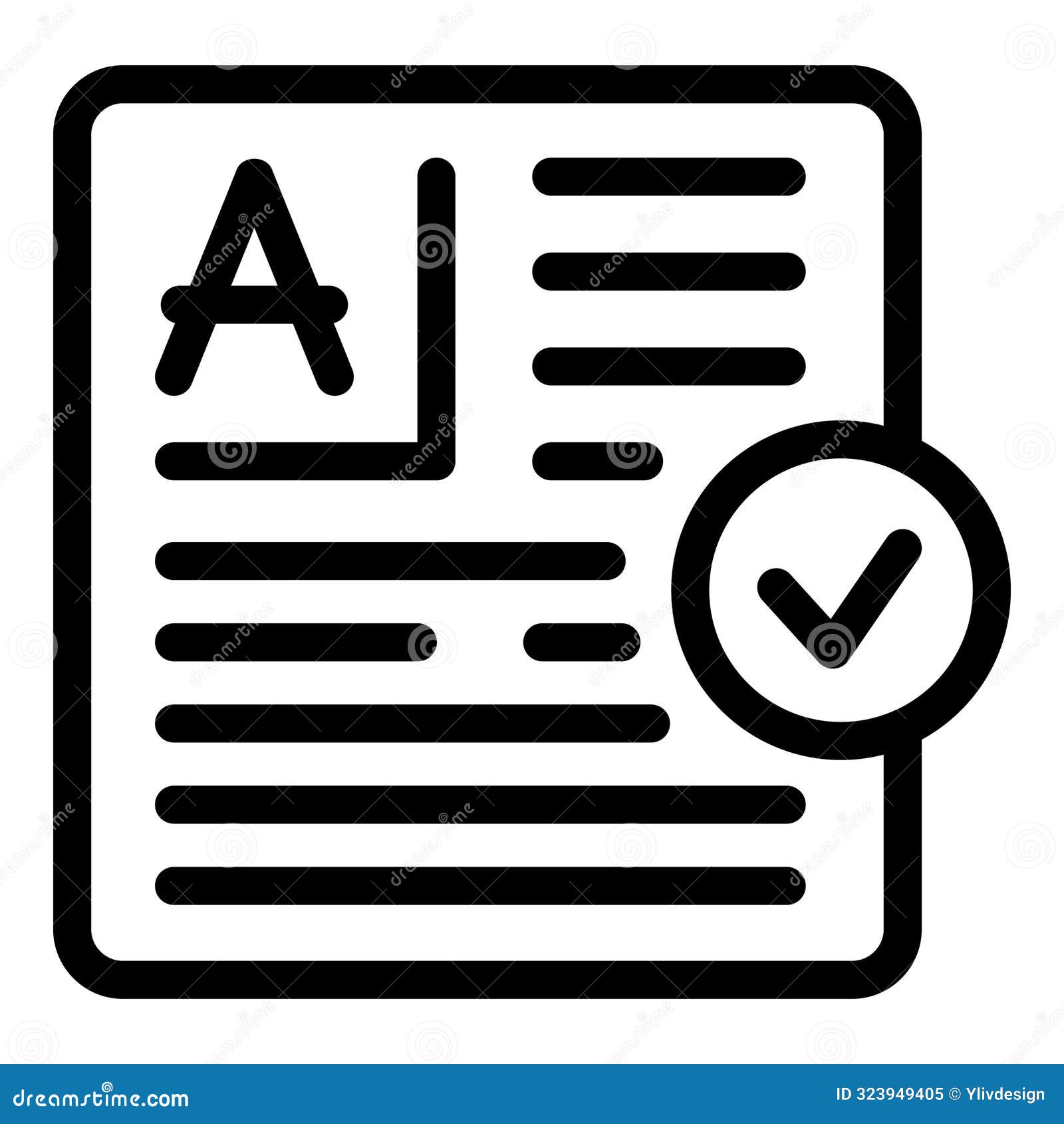 Proofreading Document Showing Approved Content With Check Mark Icon ...