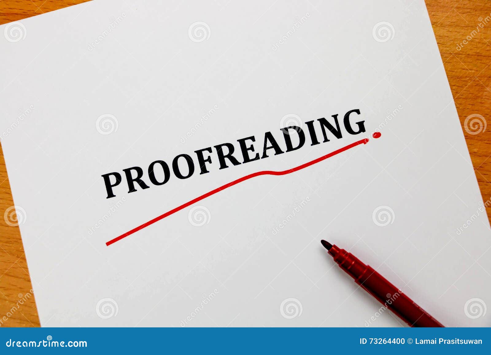 Proofreading On White Paper Stock Image | CartoonDealer.com #351567925
