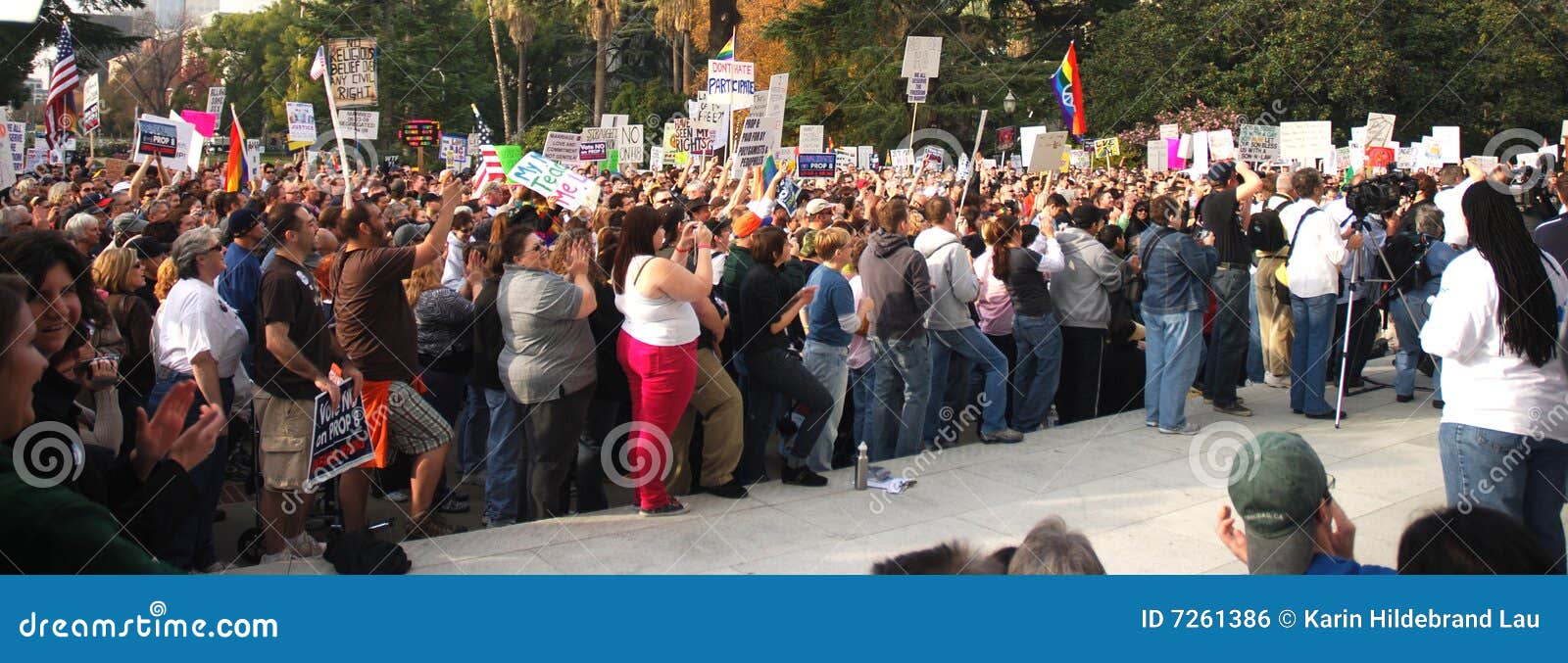 Prop 8 Protest editorial photo. Image of california, panoramic - 7261386