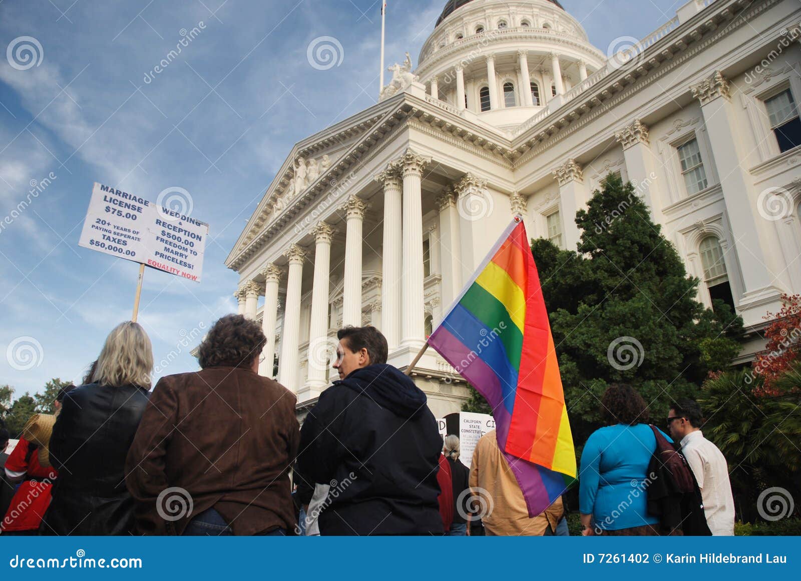 Prop 8 Protest editorial photography. Image of placards - 7261402