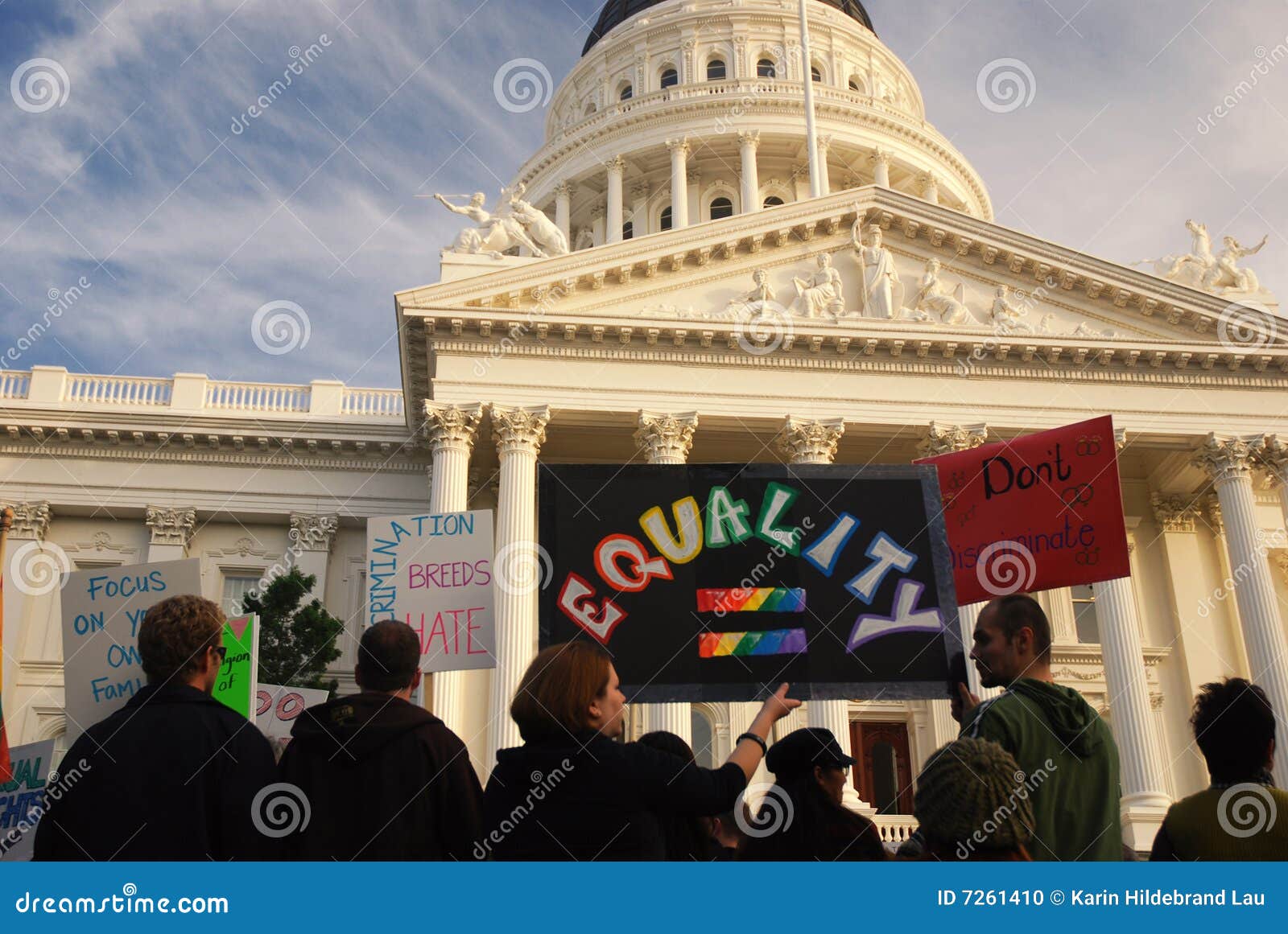 Prop 8 Protest editorial image. Image of sacramento, issue - 7261410
