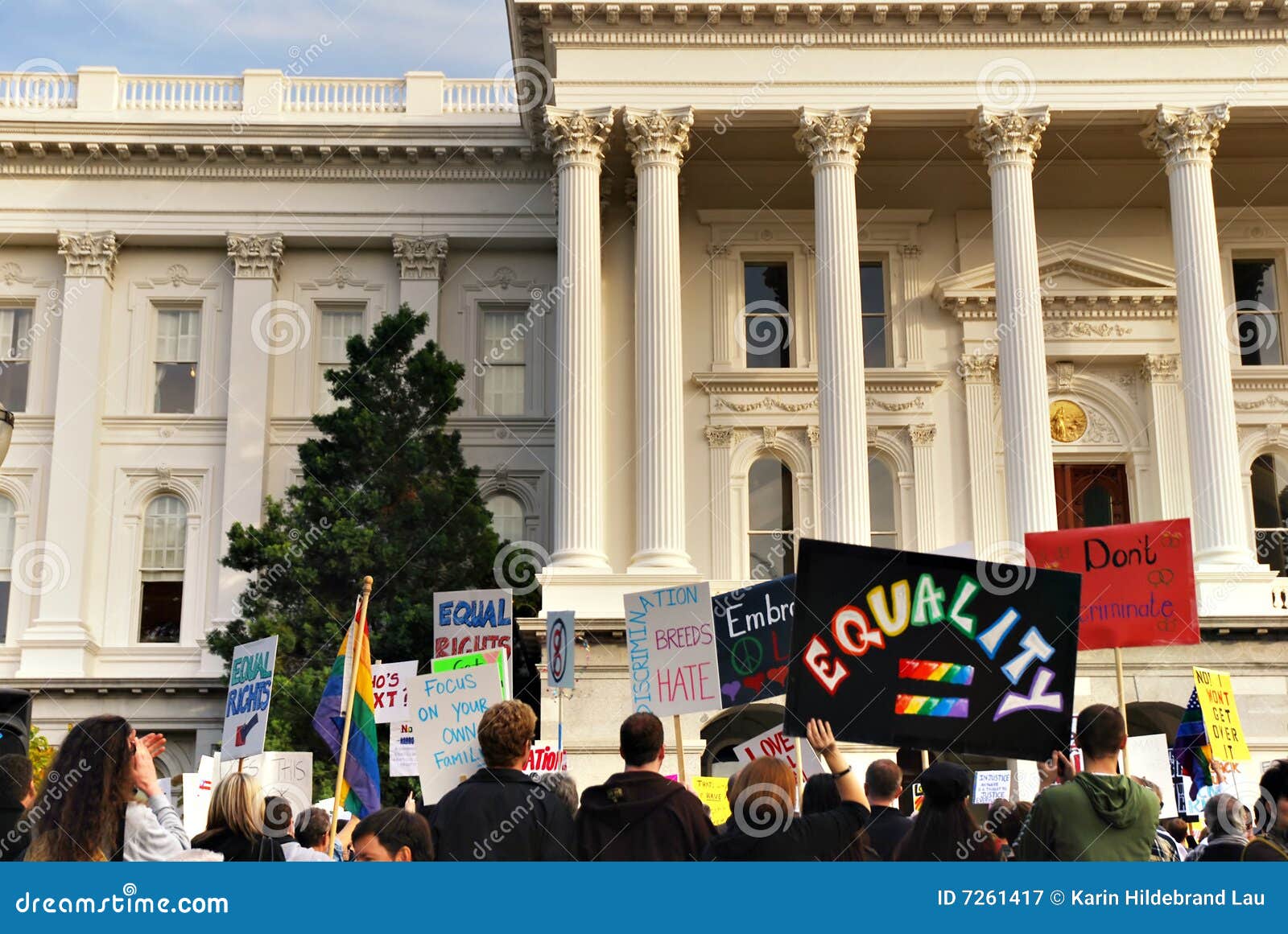 Prop 8 Protest editorial photography. Image of building - 7261417