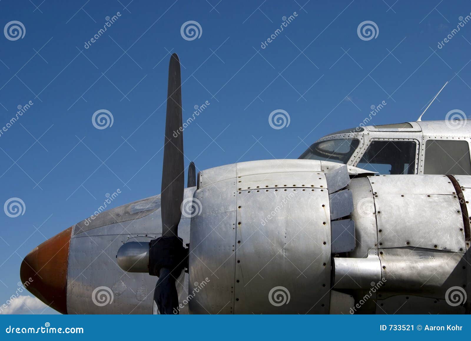 Prop Plane 1 stock image. Image of airplane, aircraft, nose - 733521