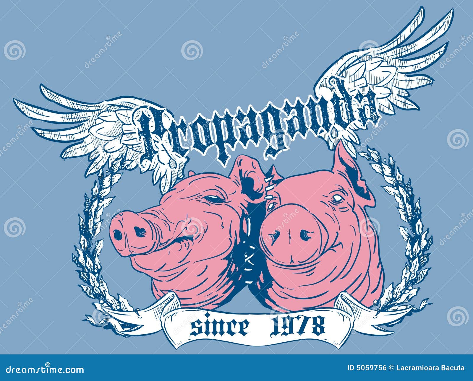 Propaganda stock vector. Illustration of symbolic, caricatured - 5059756