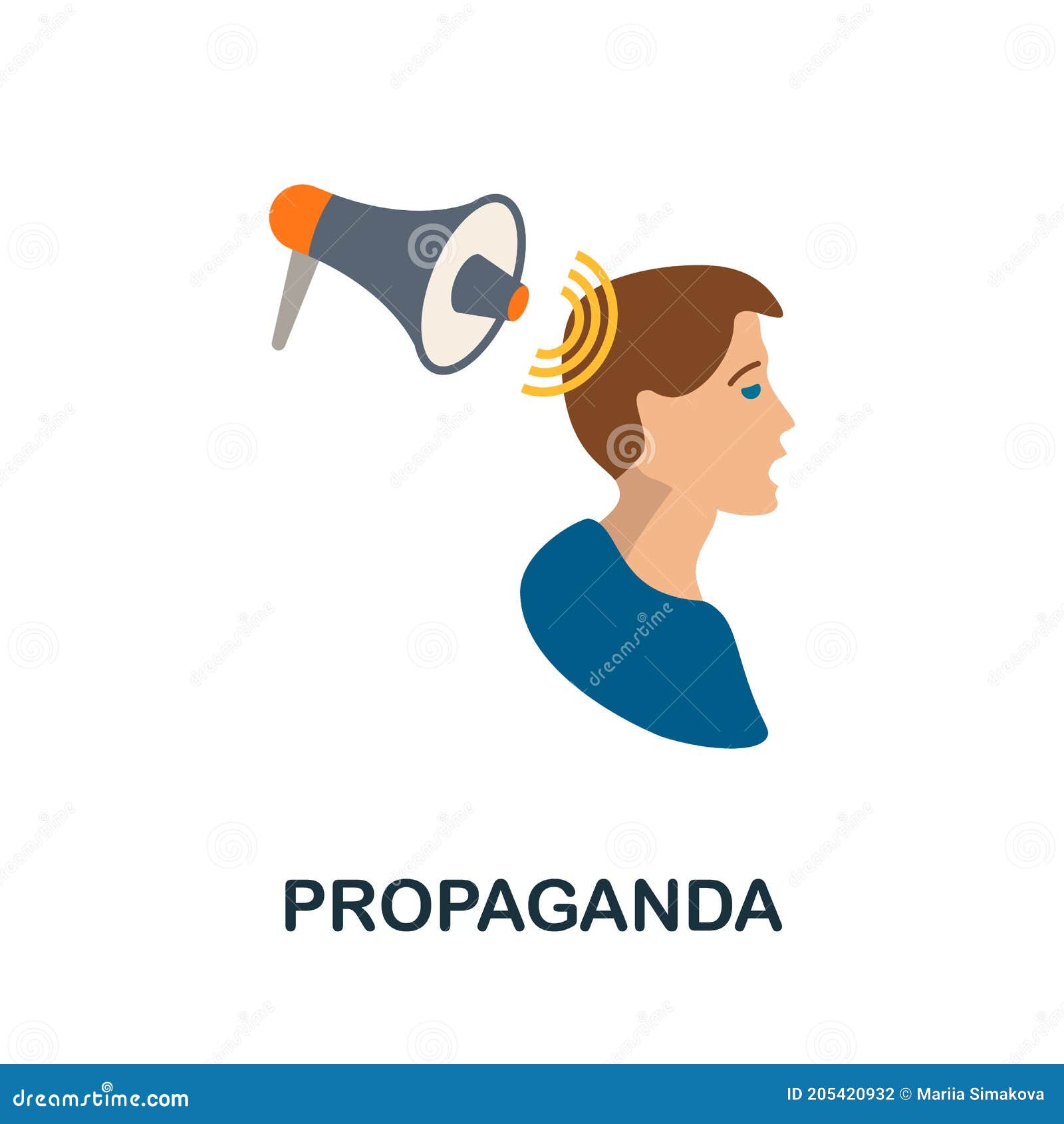 Propaganda Flat Infographics Layout Cartoon Vector | CartoonDealer.com ...