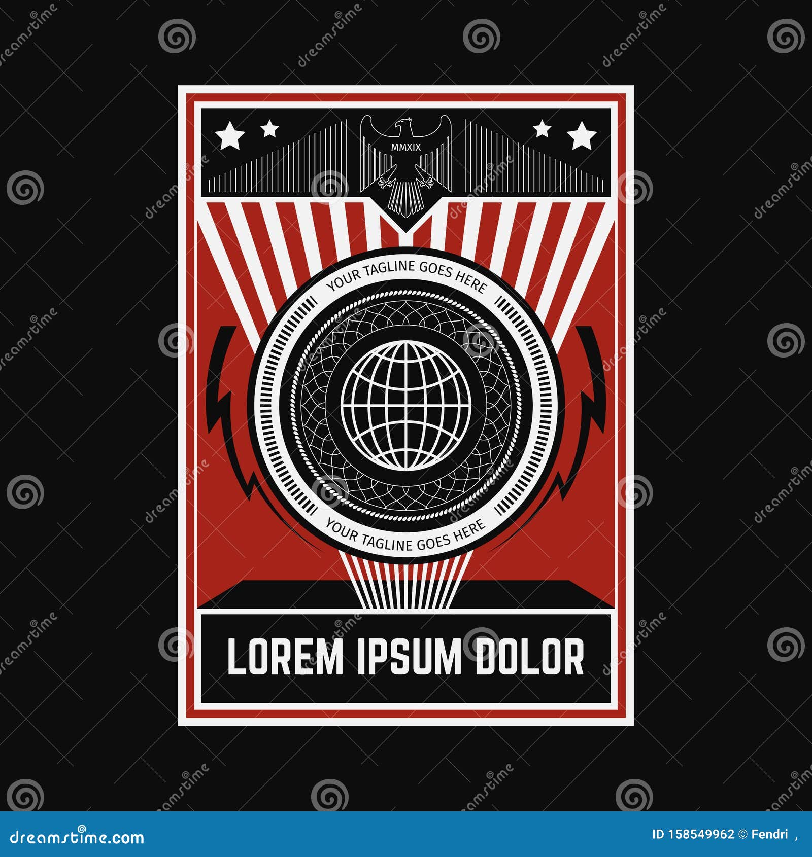 PROPAGANDA POSTER BACKGROUND COLLECTIONS Vector Illustration ...
