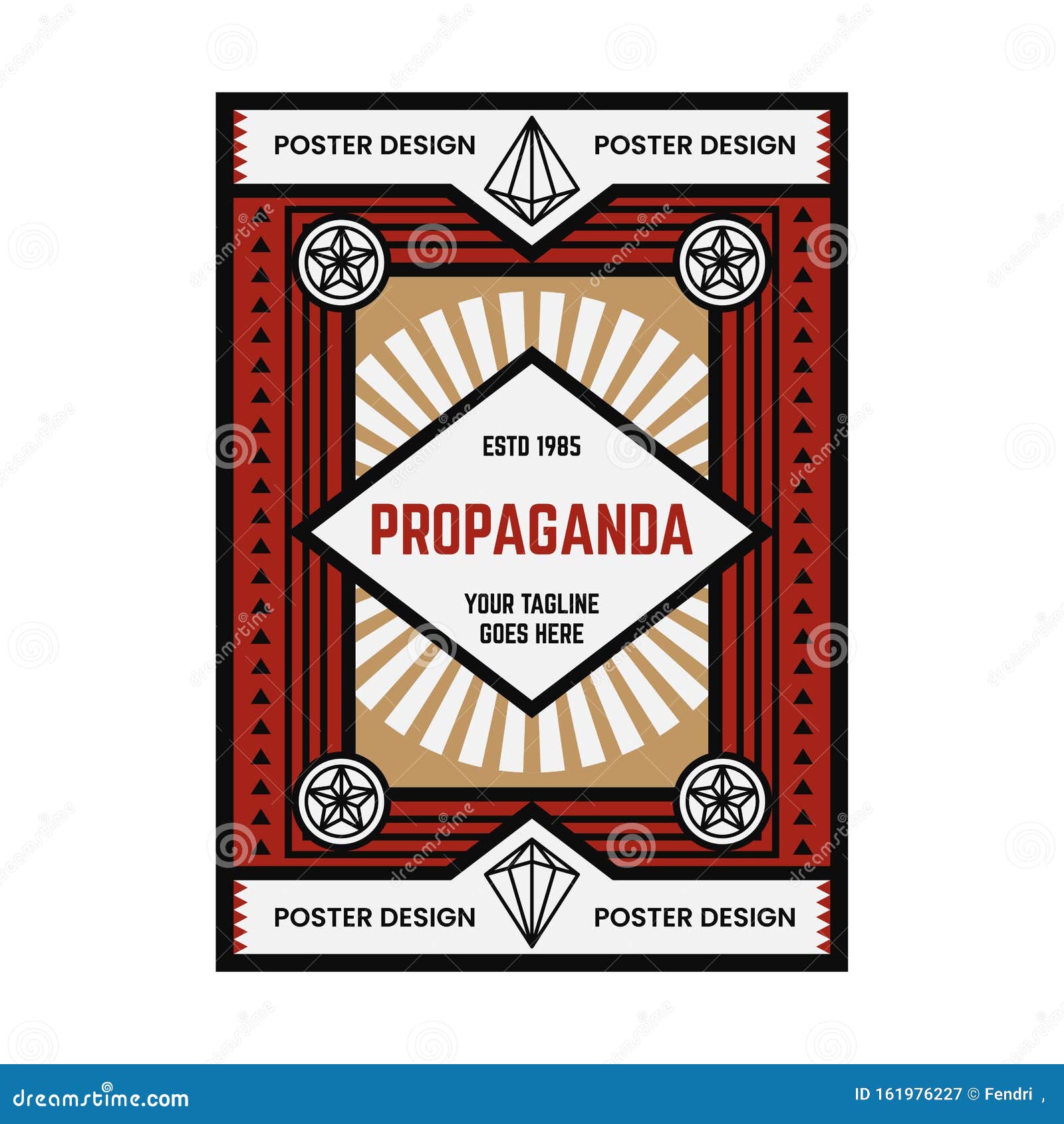 PROPAGANDA POSTER DESIGN TEMPLATE Stock Vector - Illustration of black ...