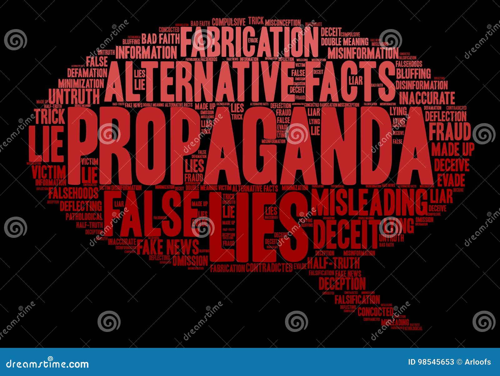 Propaganda Word Cloud stock illustration. Illustration of fabrication ...