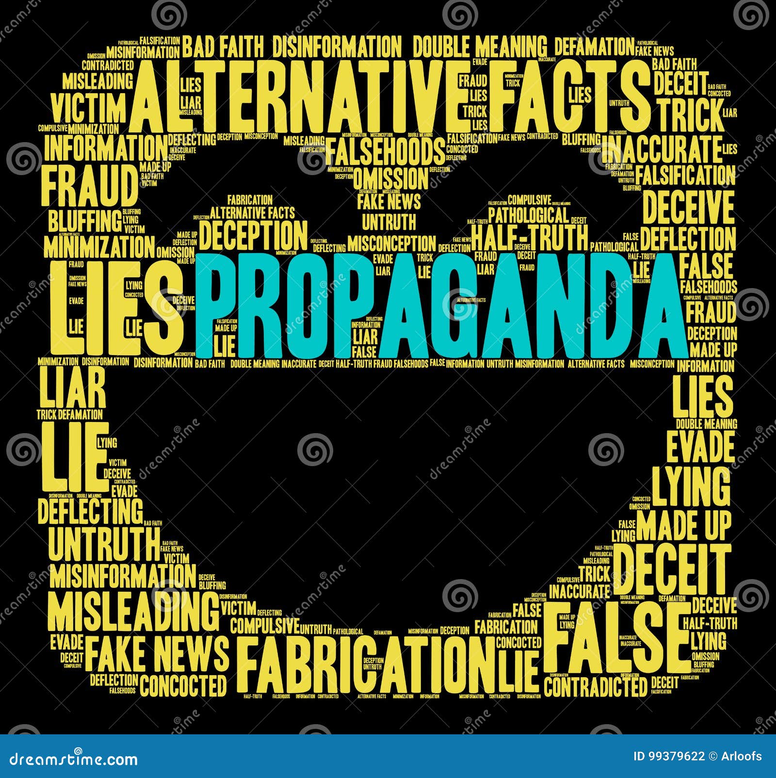 Propaganda Word Cloud stock vector. Illustration of lies - 99379622