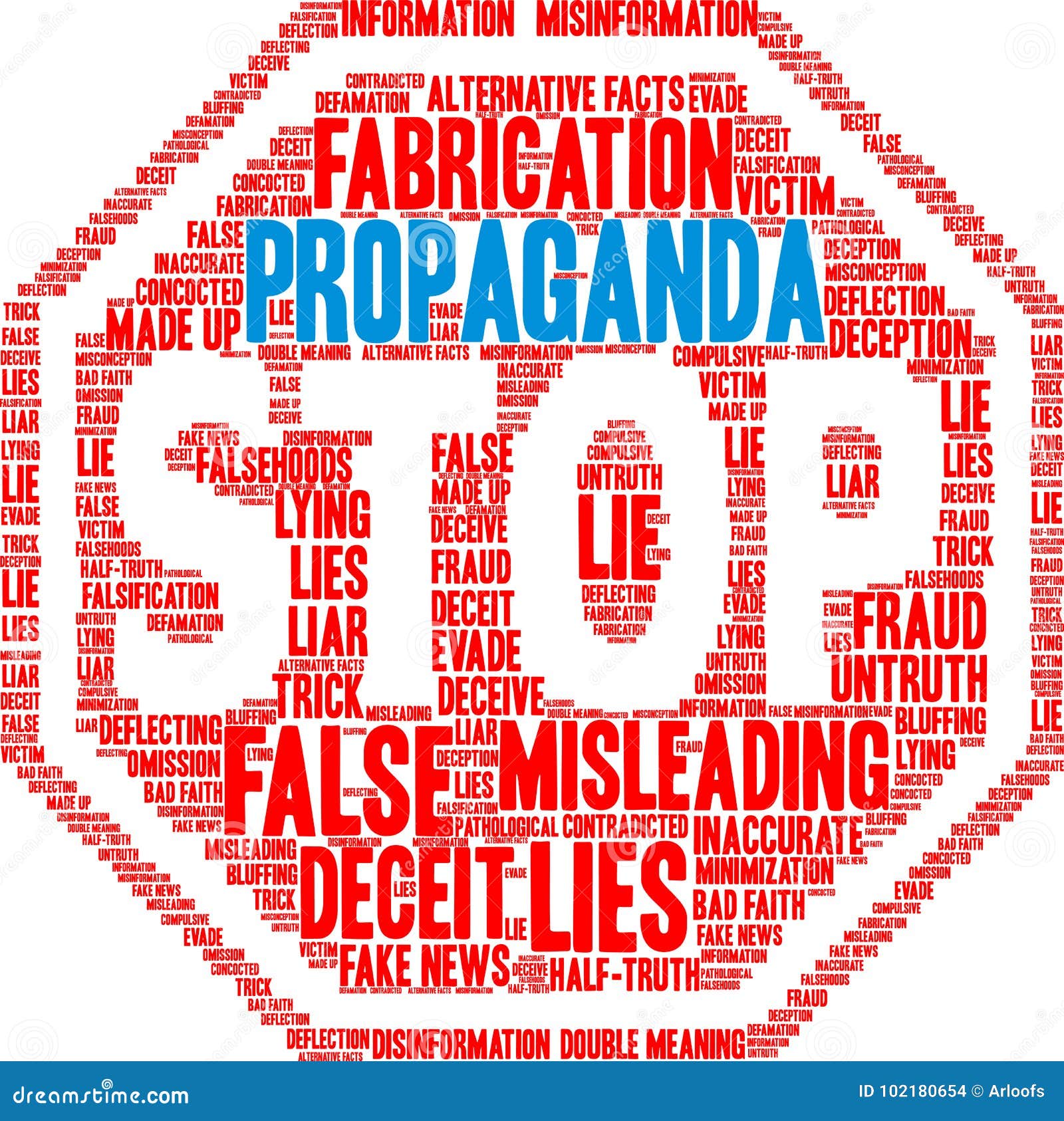 Propaganda Word Cloud stock illustration. Illustration of fabrication ...